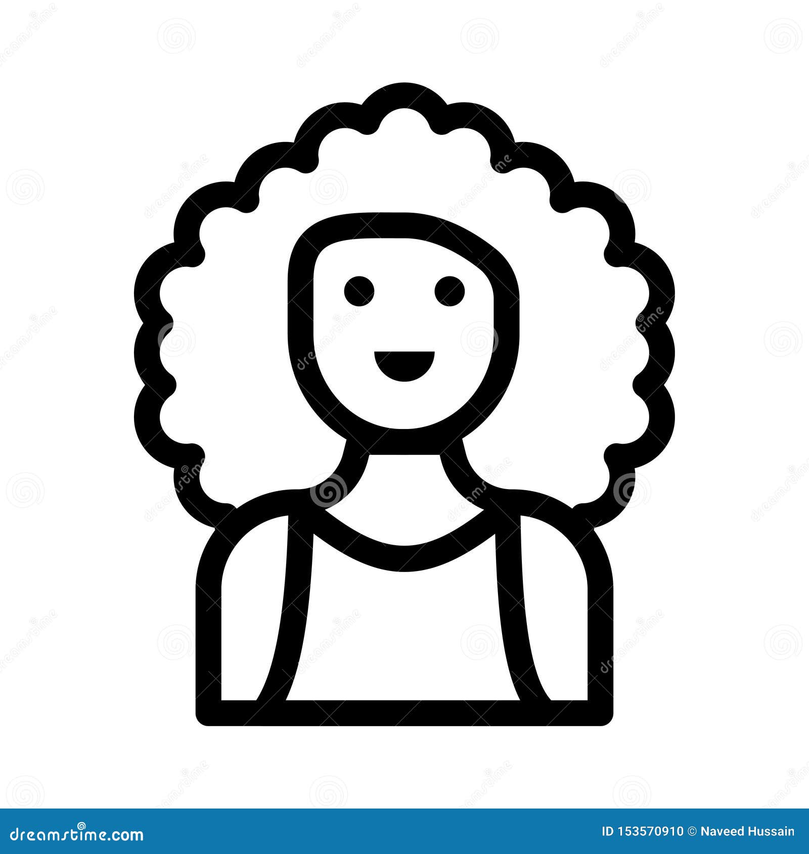 Female Thin Line Vector Icon Stock Vector - Illustration of female ...