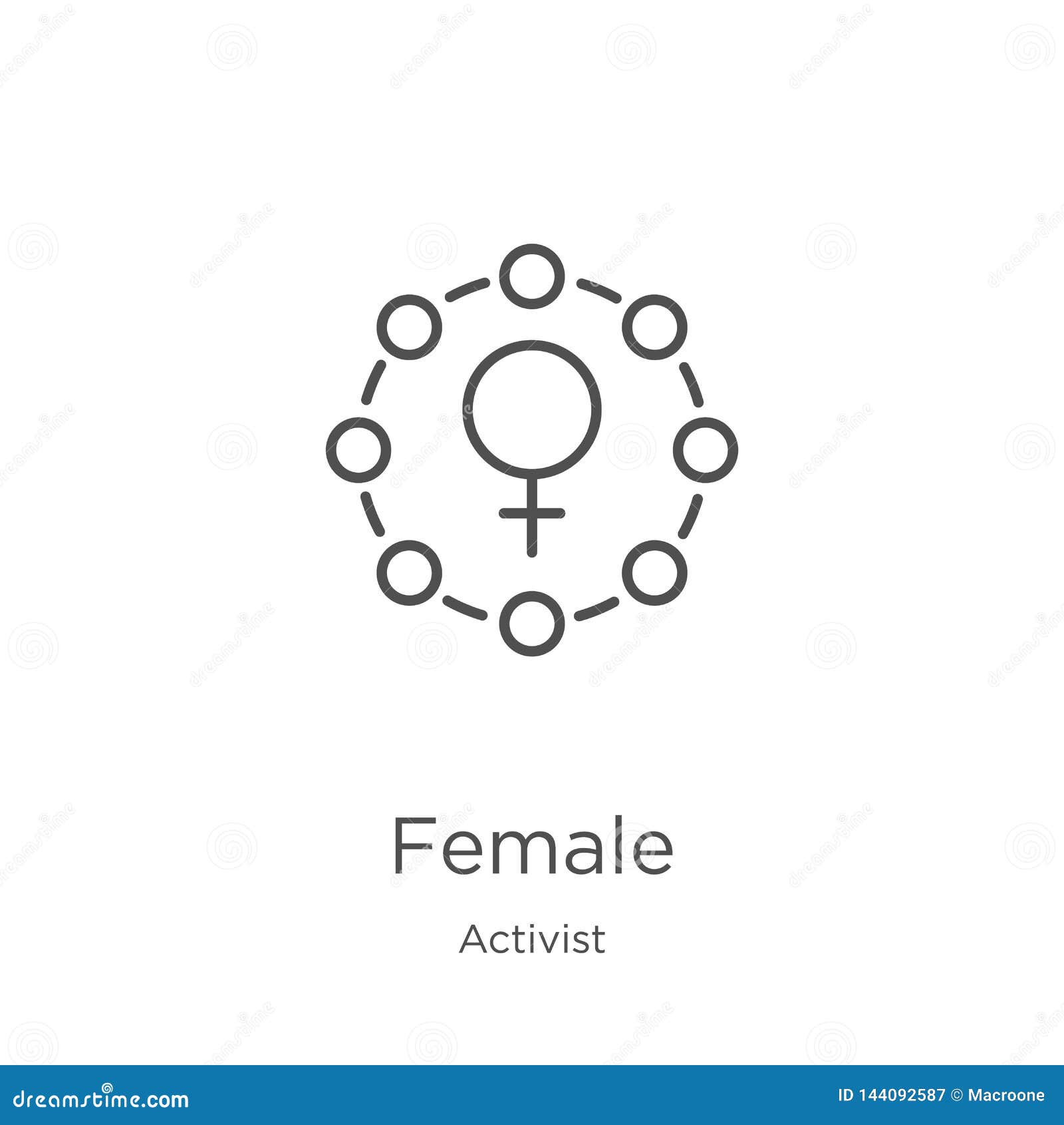 Female Icon Vector From Activist Collection Thin Line Female Outline