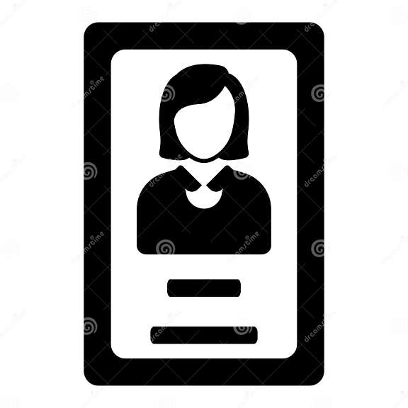 Female identity card stock vector. Illustration of idcard - 213304894