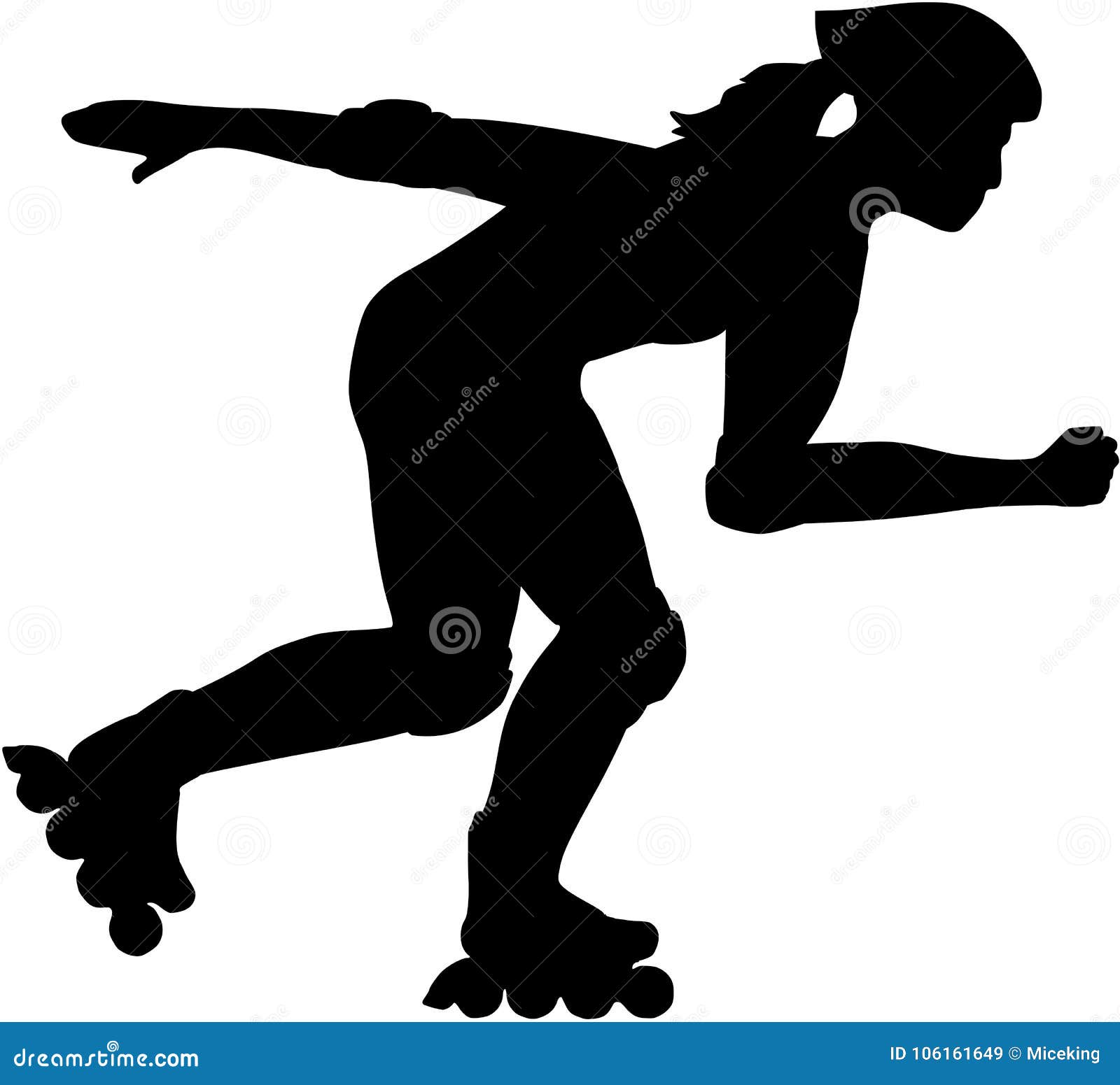 Female inline Skater stock vector. Illustration of rollerblading ... Female inline Skater stock vector. Illustration of rollerblading ...