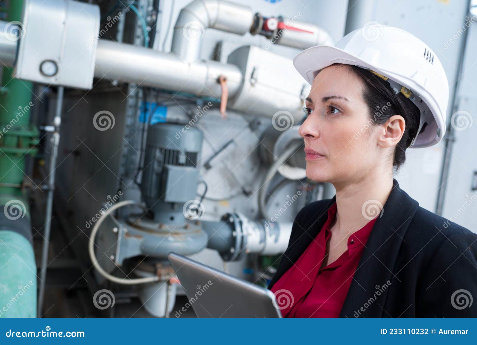 Female Inspector in Industrial Factory Stock Photo - Image of thirties ...