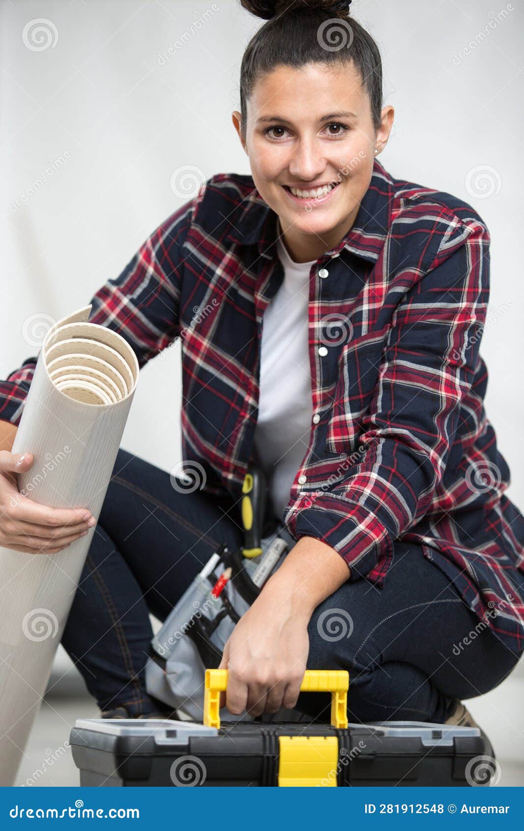 Female Interior Designer Smiling at Camera Stock Photo - Image of ...