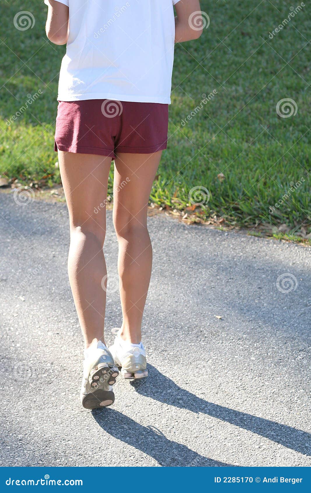 Female Jogging in the Street Stock Photo - Image of child, practice ...