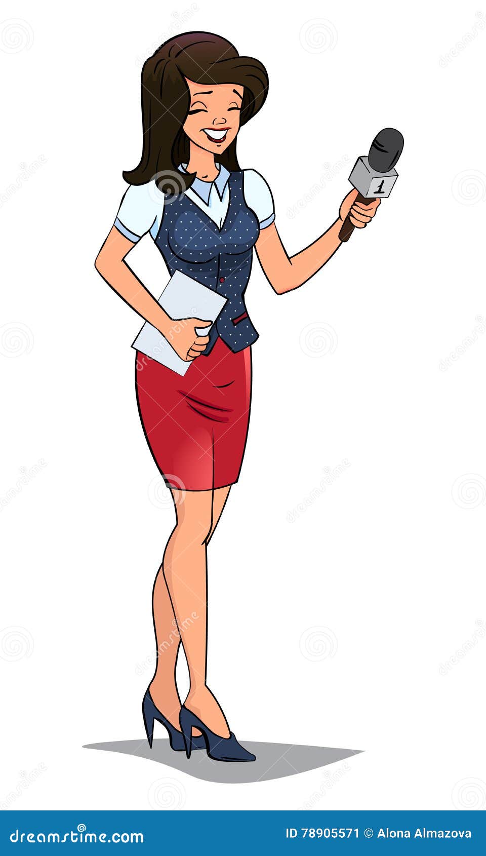 Female Journalist or TV Reporter. Interview Conversation Stock Vector ... Female Journalist or TV Reporter. Interview Conversation Stock Vector ...
