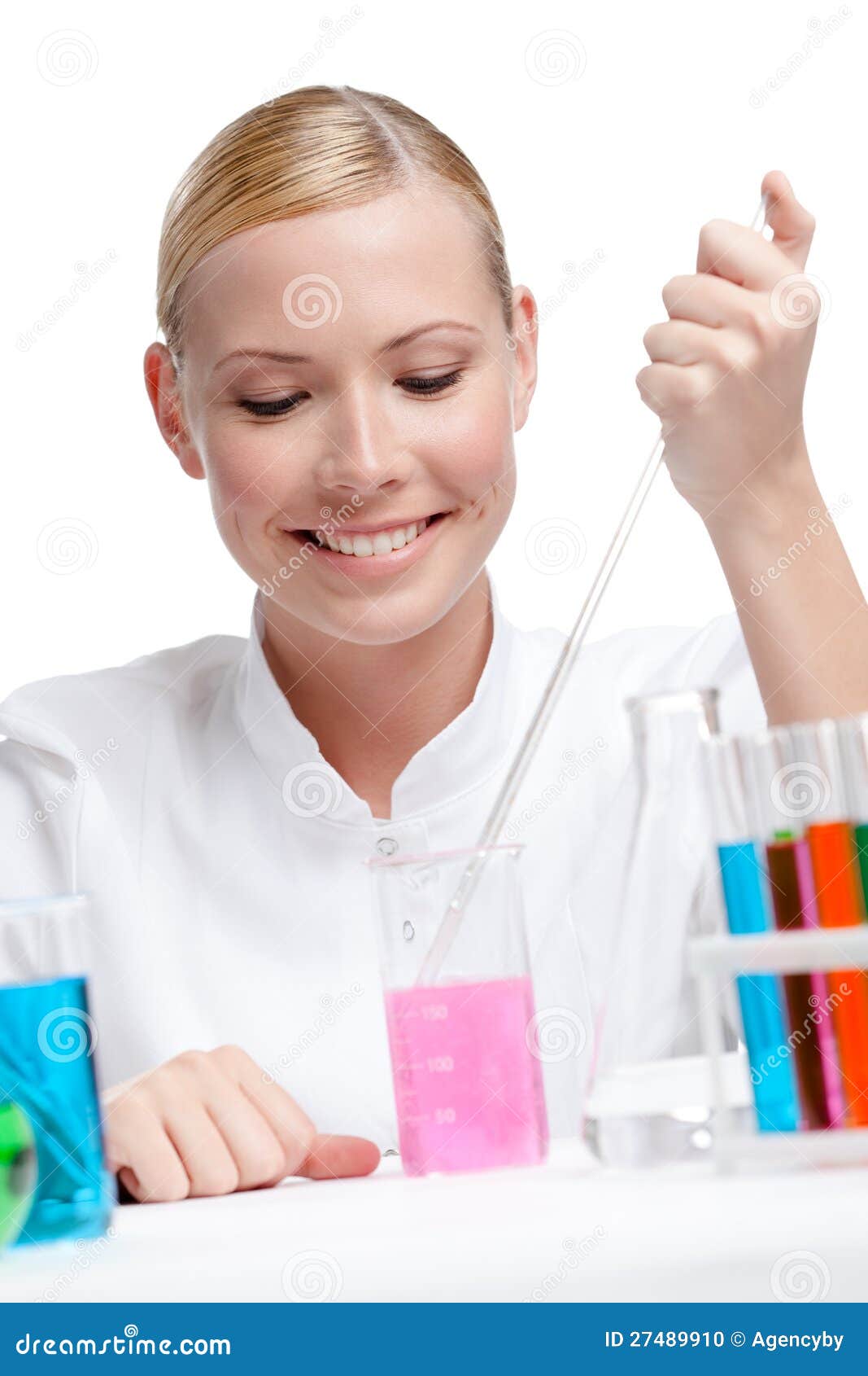 Female lab assistant stock photo. Image of care, chemist - 27489910