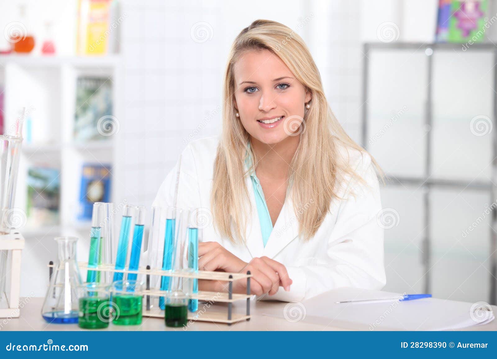 Female lab assistant stock photo. Image of high, indoors - 28298390