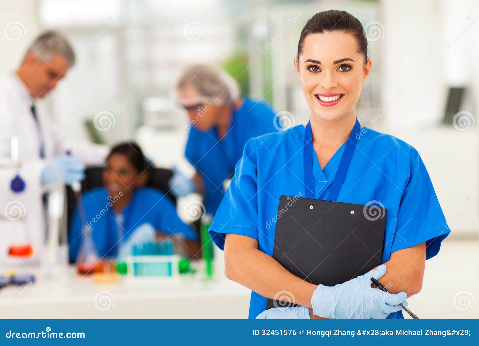 Female lab technician stock photo. Image of medical, doctor - 32451576