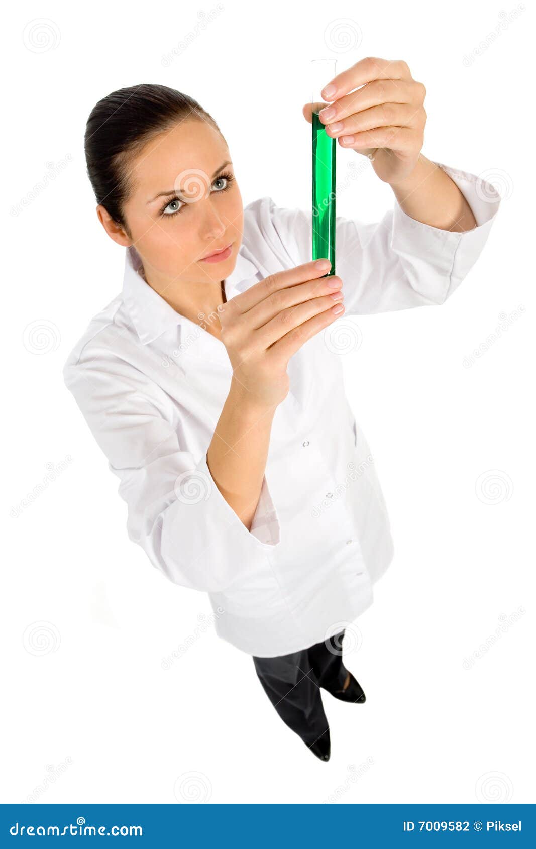 Female lab worker stock photo. Image of green, isolated - 7009582