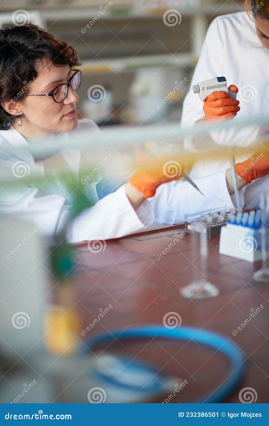 Female Lab Worker Working in Lab Stock Image - Image of analyze ...
