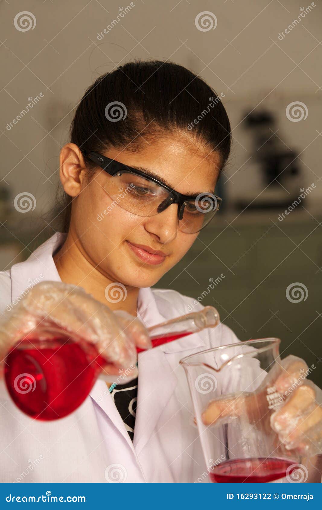 Female Laboratory Assistant Stock Photo - Image of education, dropper ...