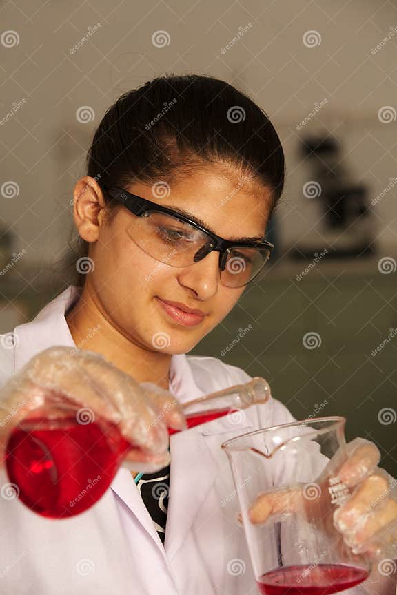 Female Laboratory Assistant Stock Photo - Image of education, dropper ...