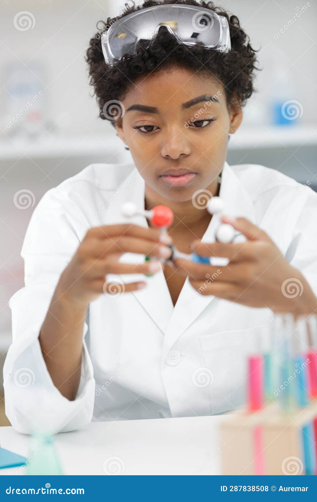 Female Laboratory Scientist Working at Lab Stock Photo - Image of ...