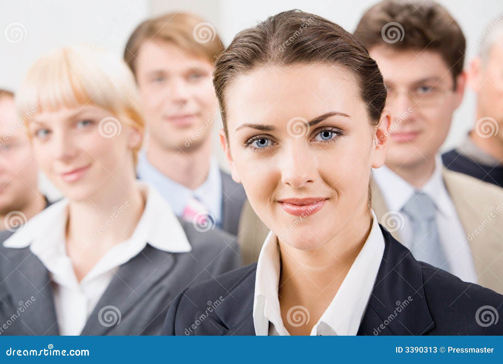 Female leader stock image. Image of front, confident, meeting - 3390313