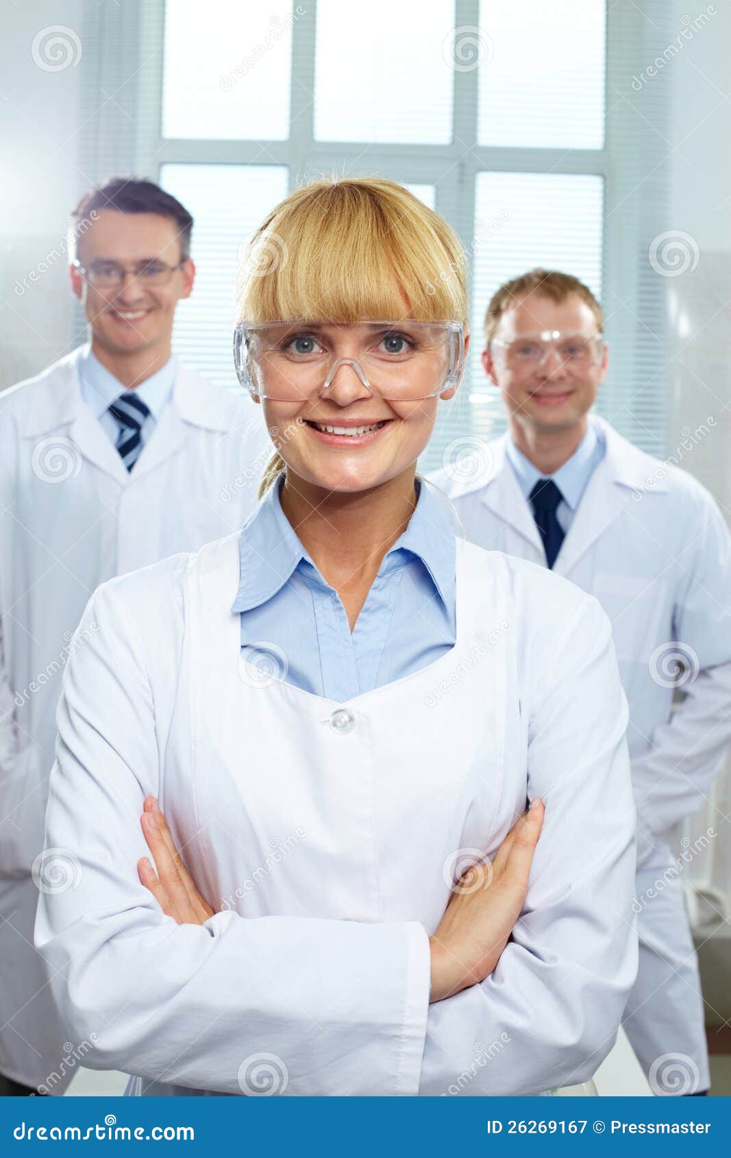 Female Leader of Scientific Team Stock Image - Image of chemistry ...