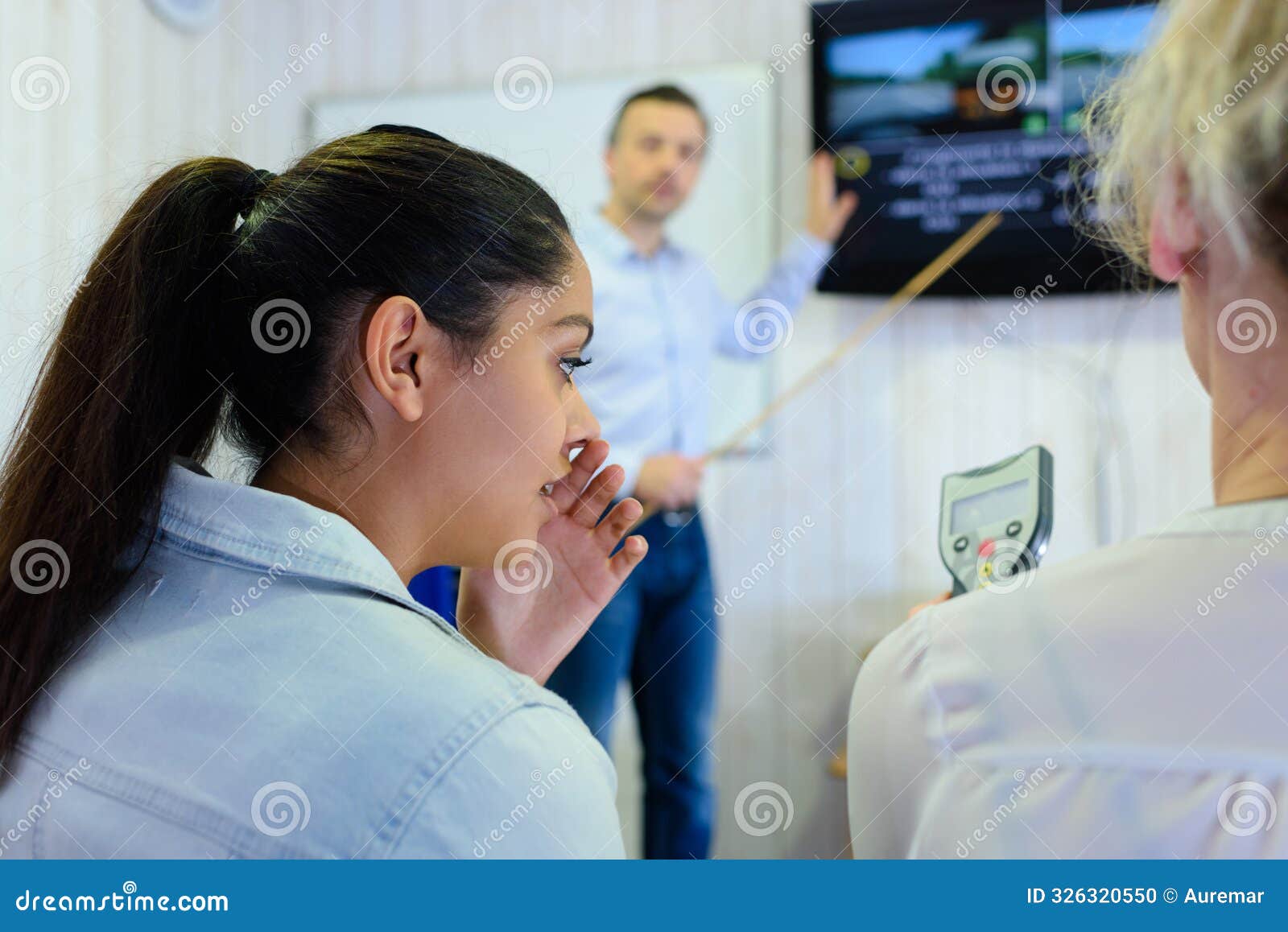 Female Learner Driver in Class Stock Photo - Image of lesson, holding ...