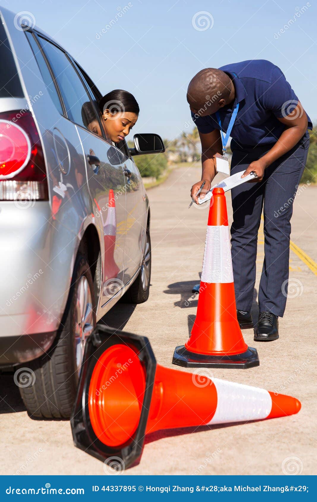 Female learner driver stock image. Image of elegant, afro - 44337895