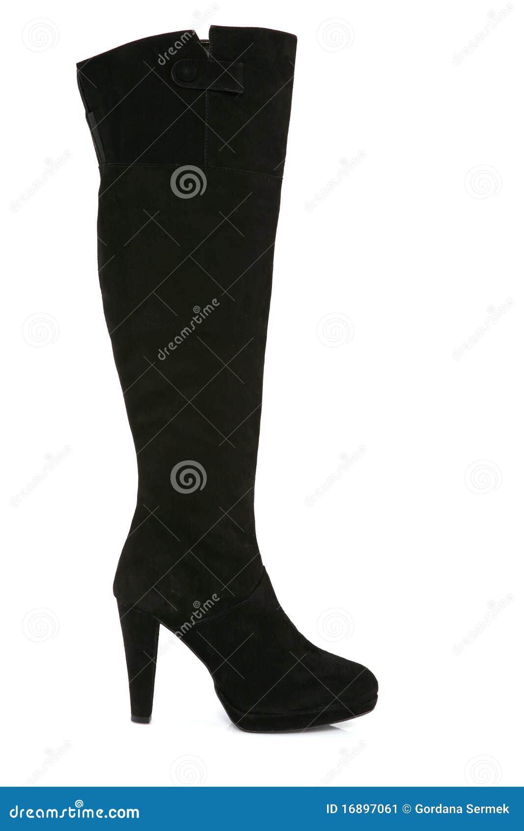 Female leather boot stock image. Image of fashionable - 16897061