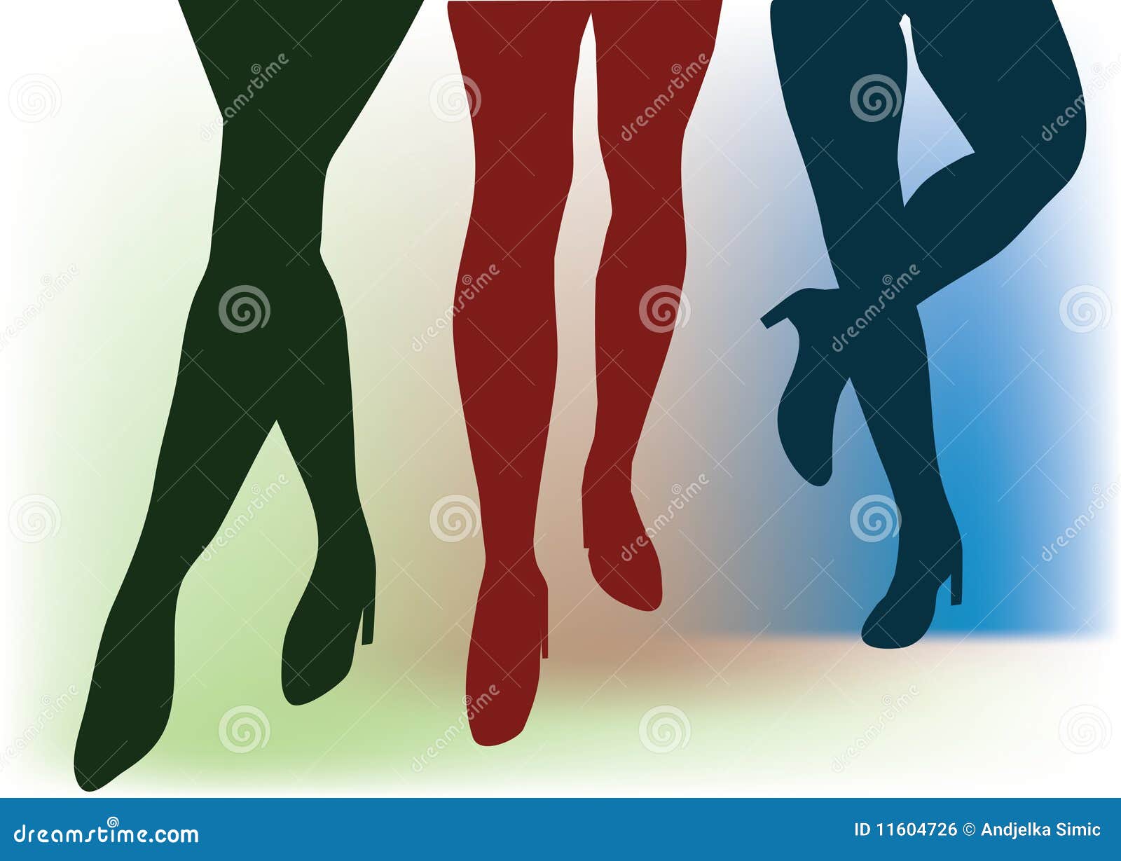 Female leg stock vector. Illustration of black, female - 11604726