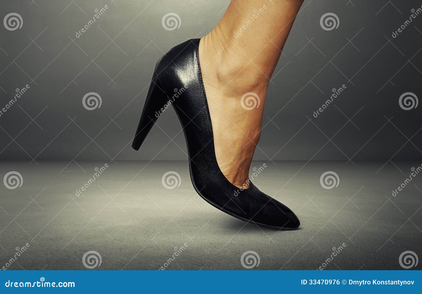 Female leg in black shoe stock photo. Image of beauty - 33470976