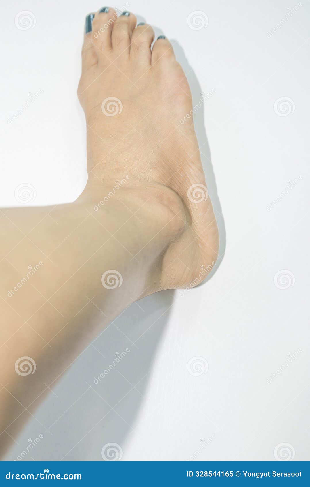 Female Leg Skin on the Back of the Foot Stock Image - Image of base ...
