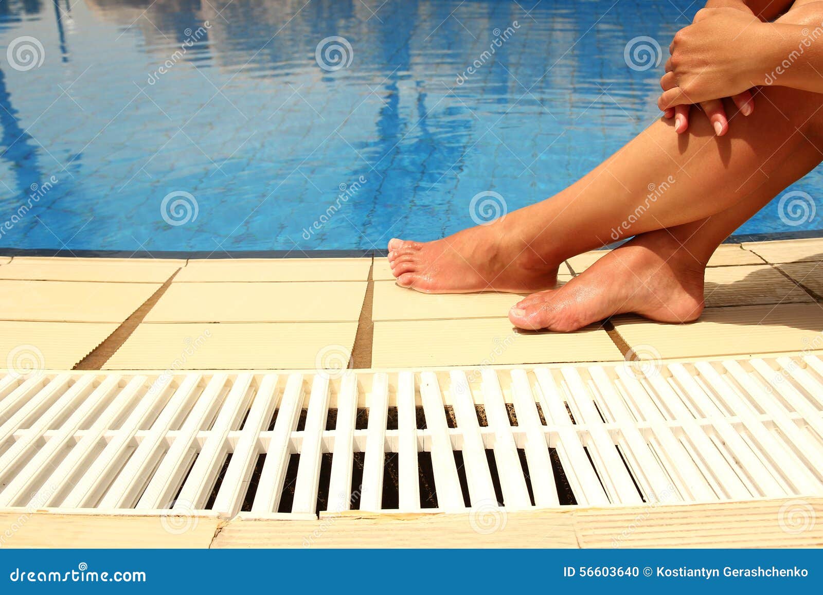 Female Legs in the Pool Water Stock Photo - Image of traveling, summer ...