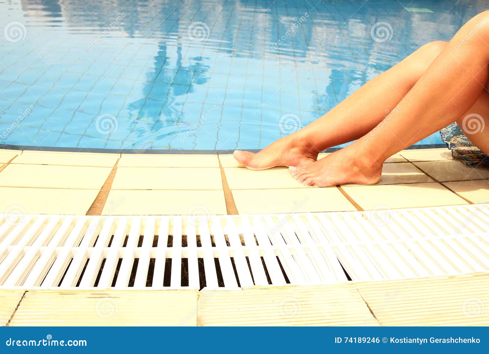 Female Legs in the Pool Water Stock Photo - Image of leisure, socks ...