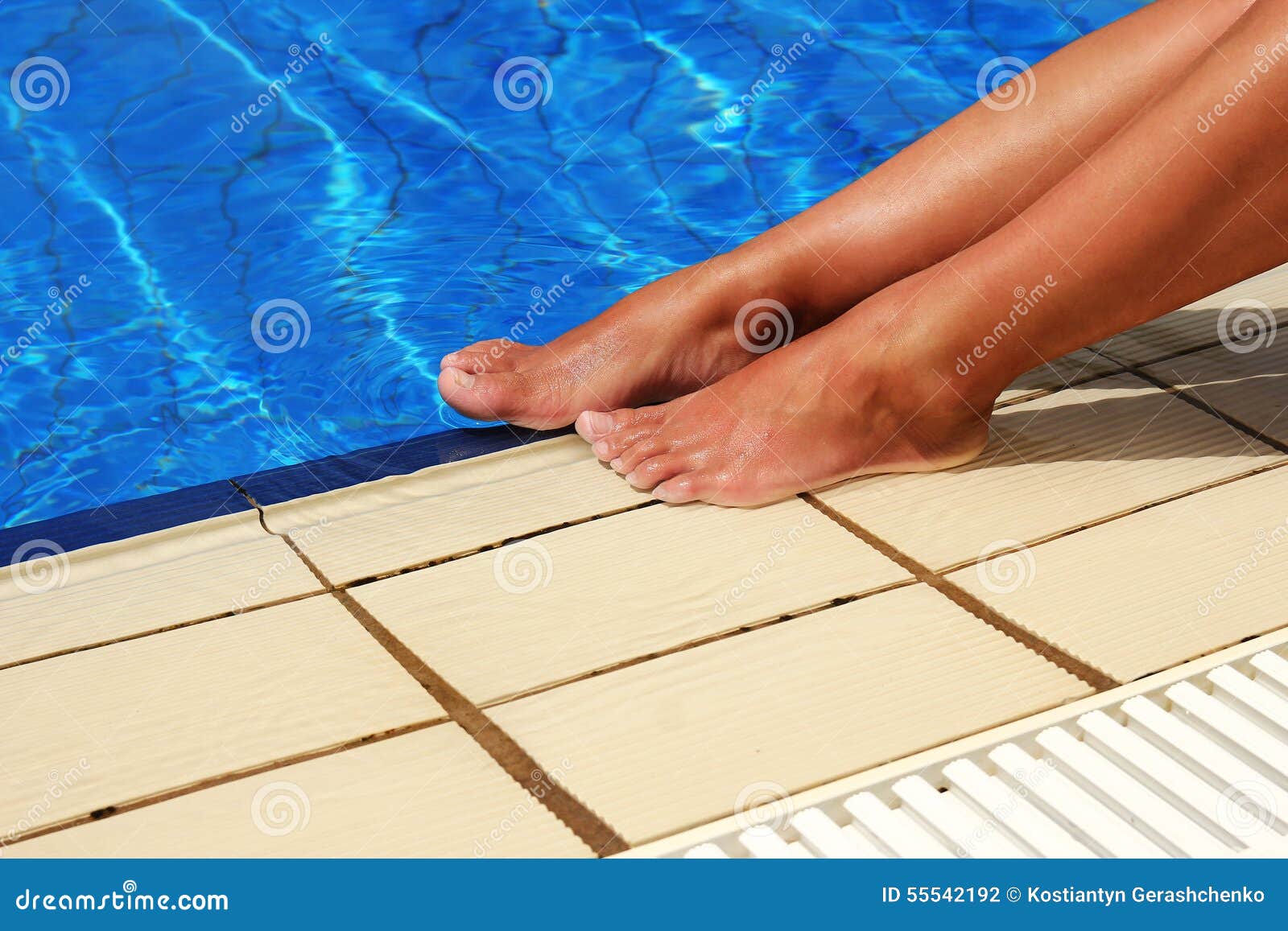 Female Legs in the Pool Water Pool Stock Photo - Image of sports ...
