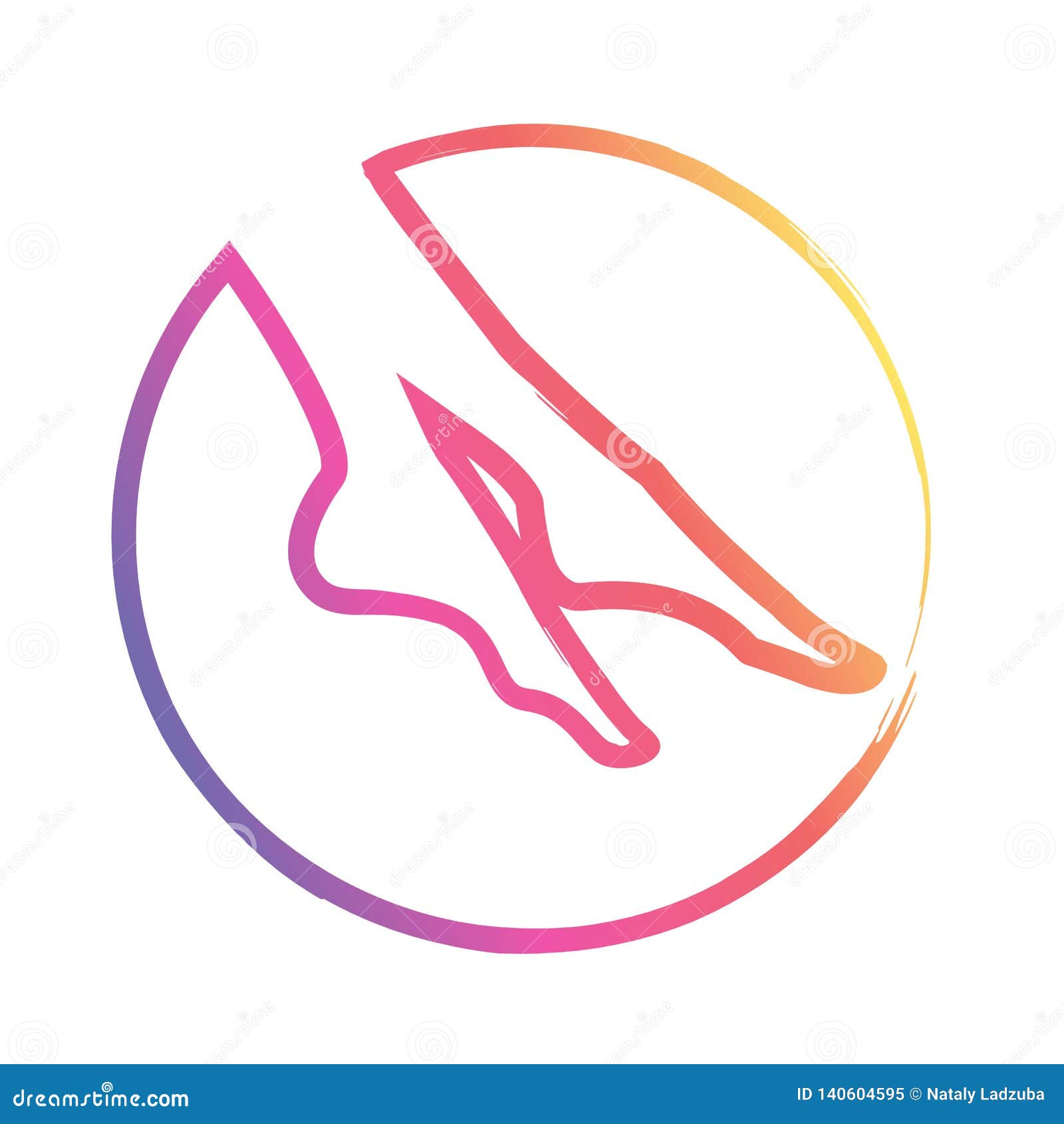 Female Legs Silhouette Logo Vector Salon Stock Vector - Illustration of ...