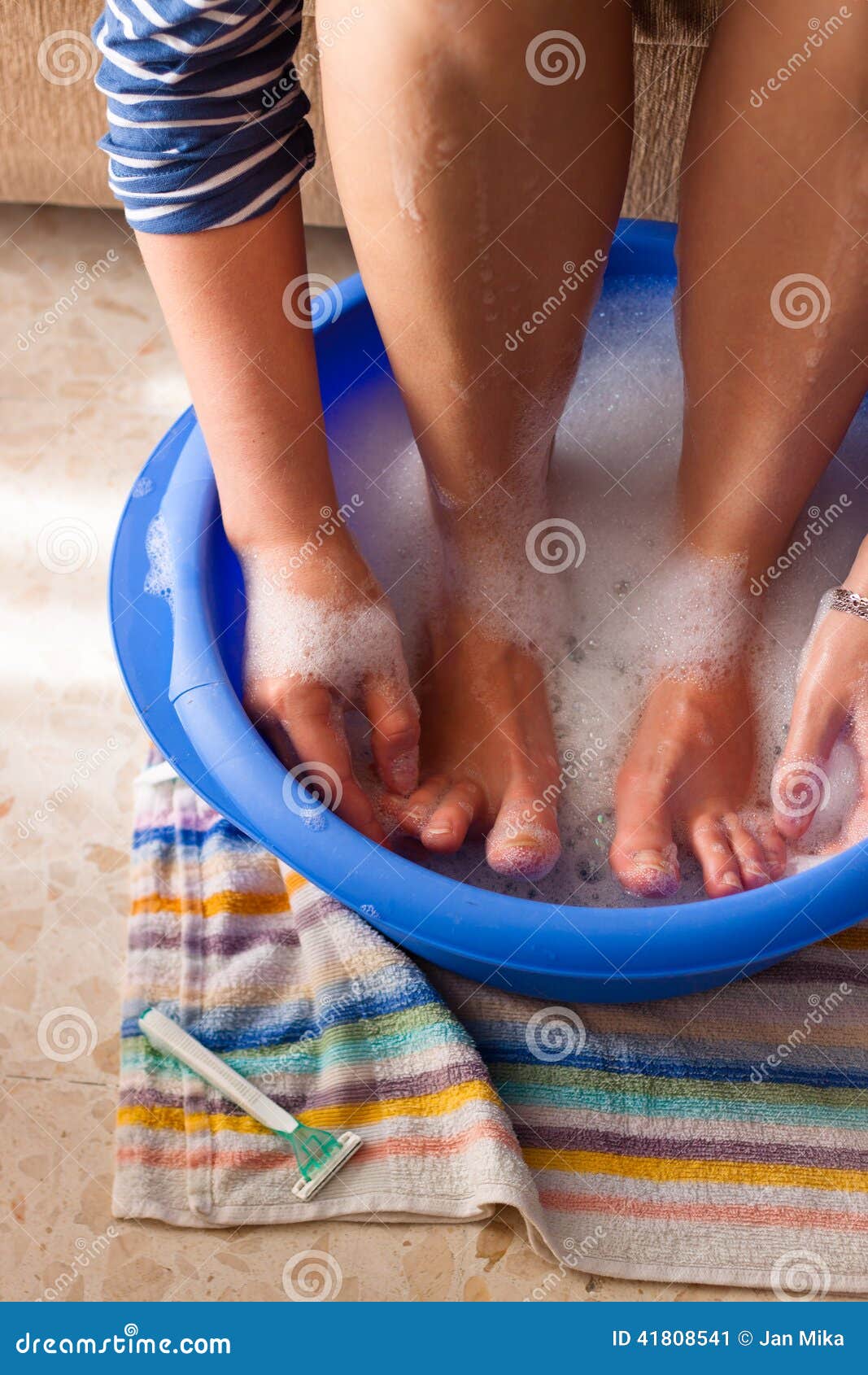 Female legs in soap bath stock image. Image of legs, bodycare - 41808541