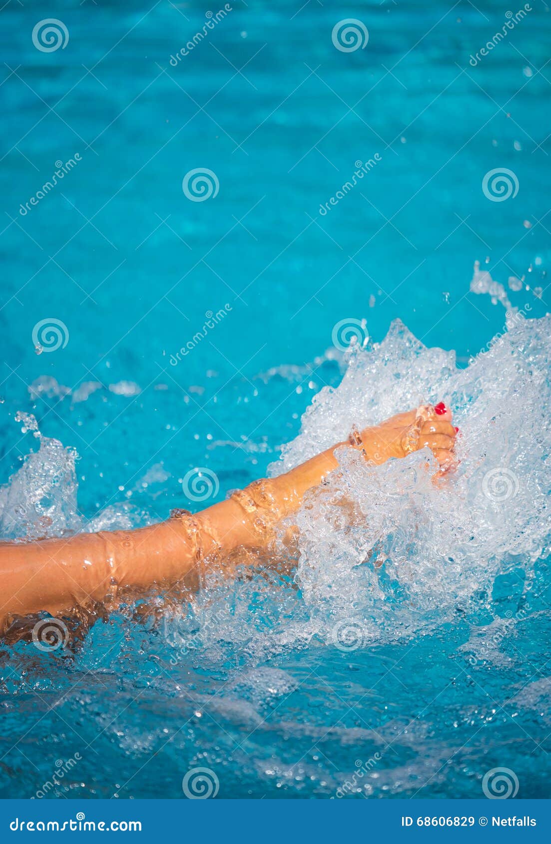 Female Legs Splashing Water at the Pool Stock Image - Image of beauty ...