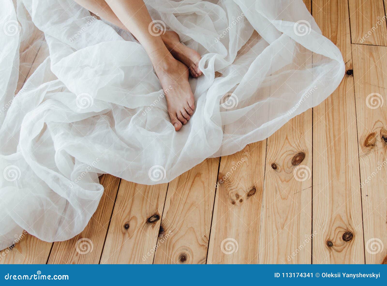 Female Legs are Wrapped in a White Cloth Stock Image - Image of hygiene ...