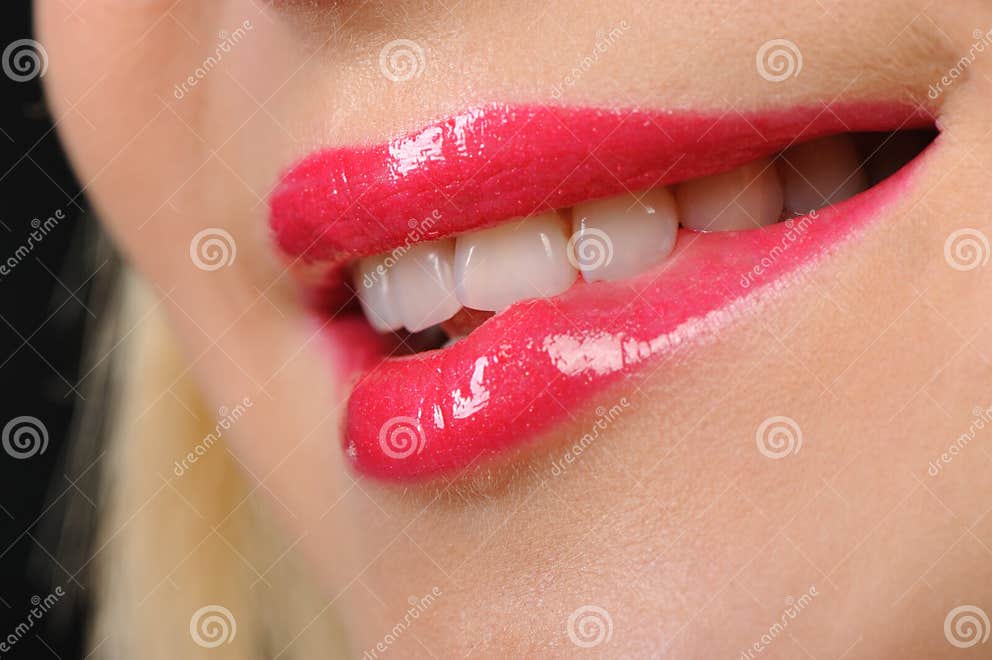 Female lips stock image. Image of ajar, female, glamour - 13928483