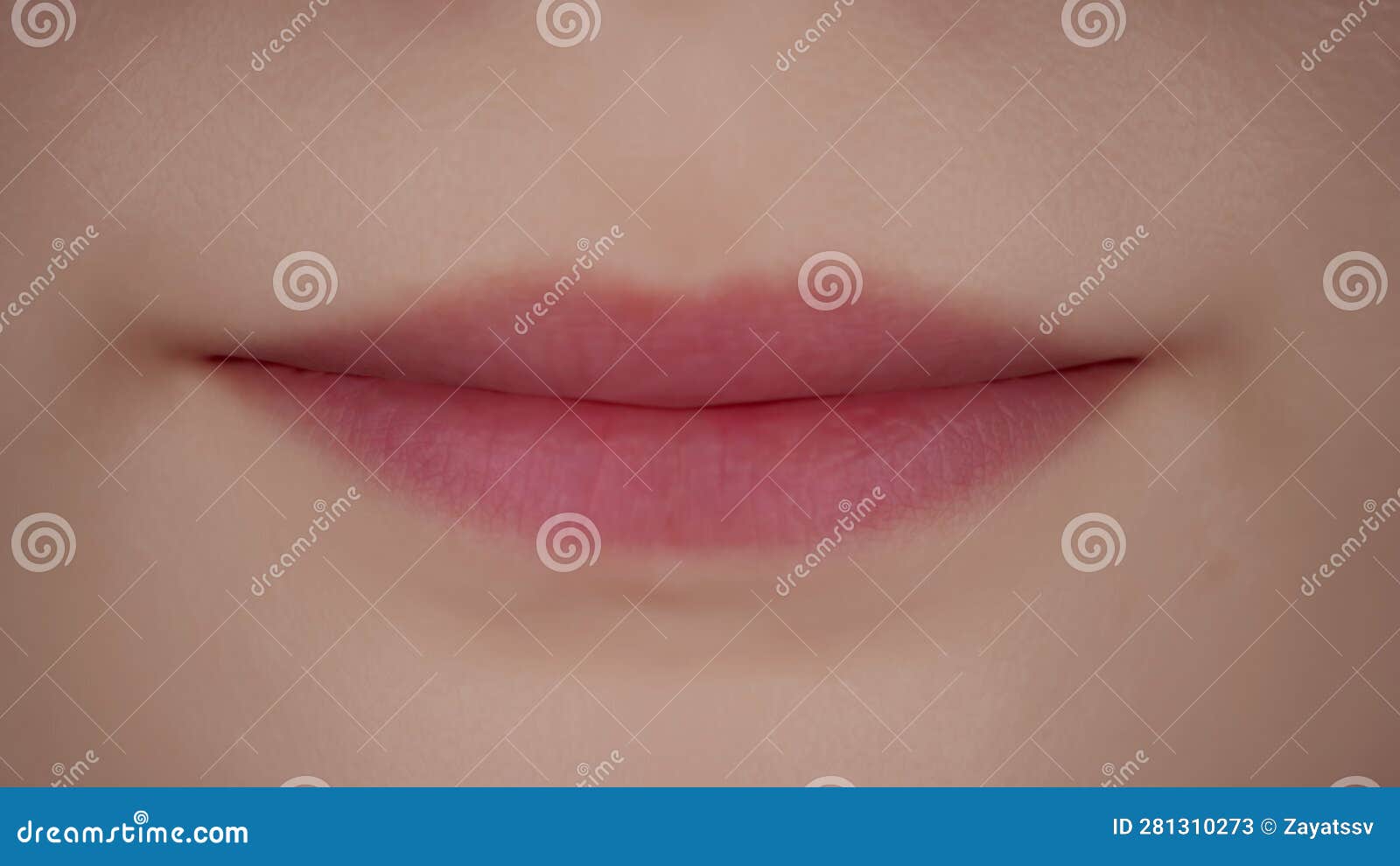 Female Lips Closeup, Neutral Emotions, Day Light, 3D Render Stock Video ...