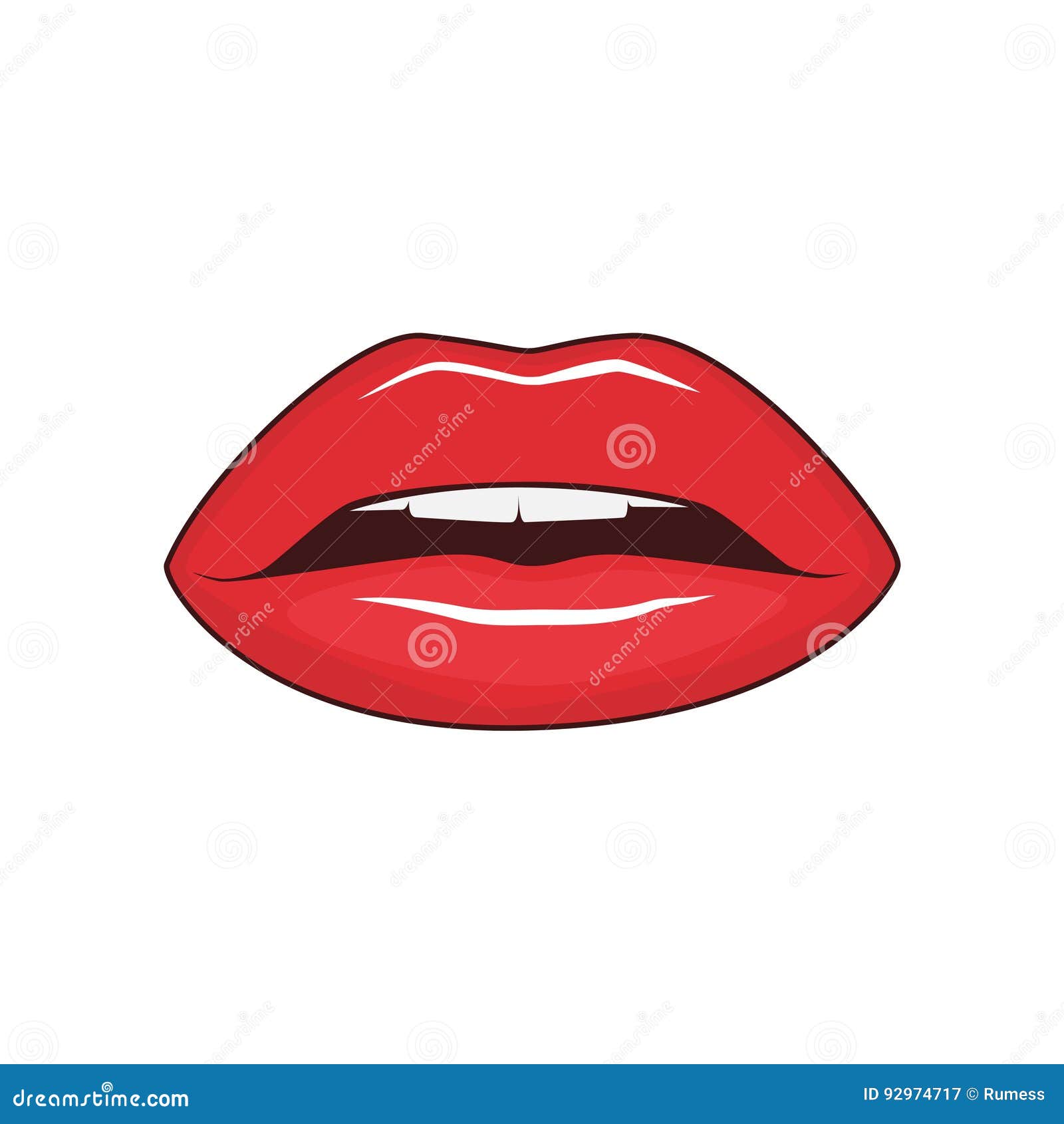 Female lips isolated stock vector. Illustration of kissing - 92974717
