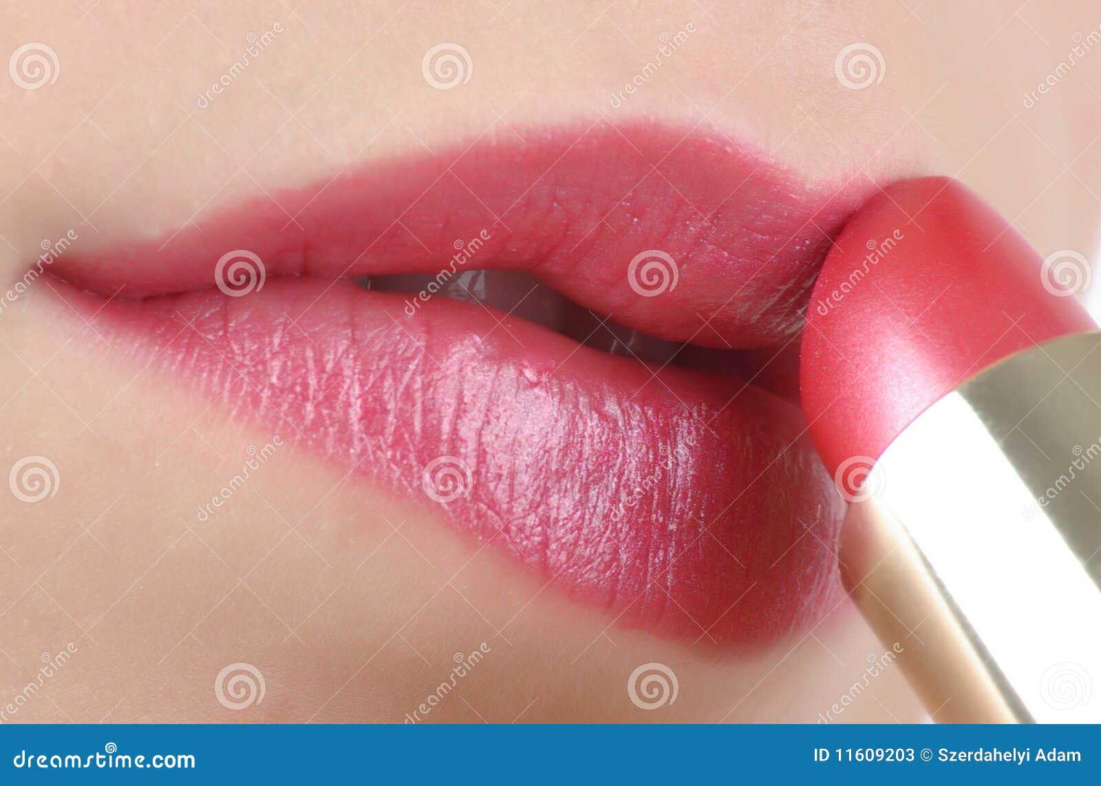 Female lips with lipstick stock image. Image of ceremony - 11609203