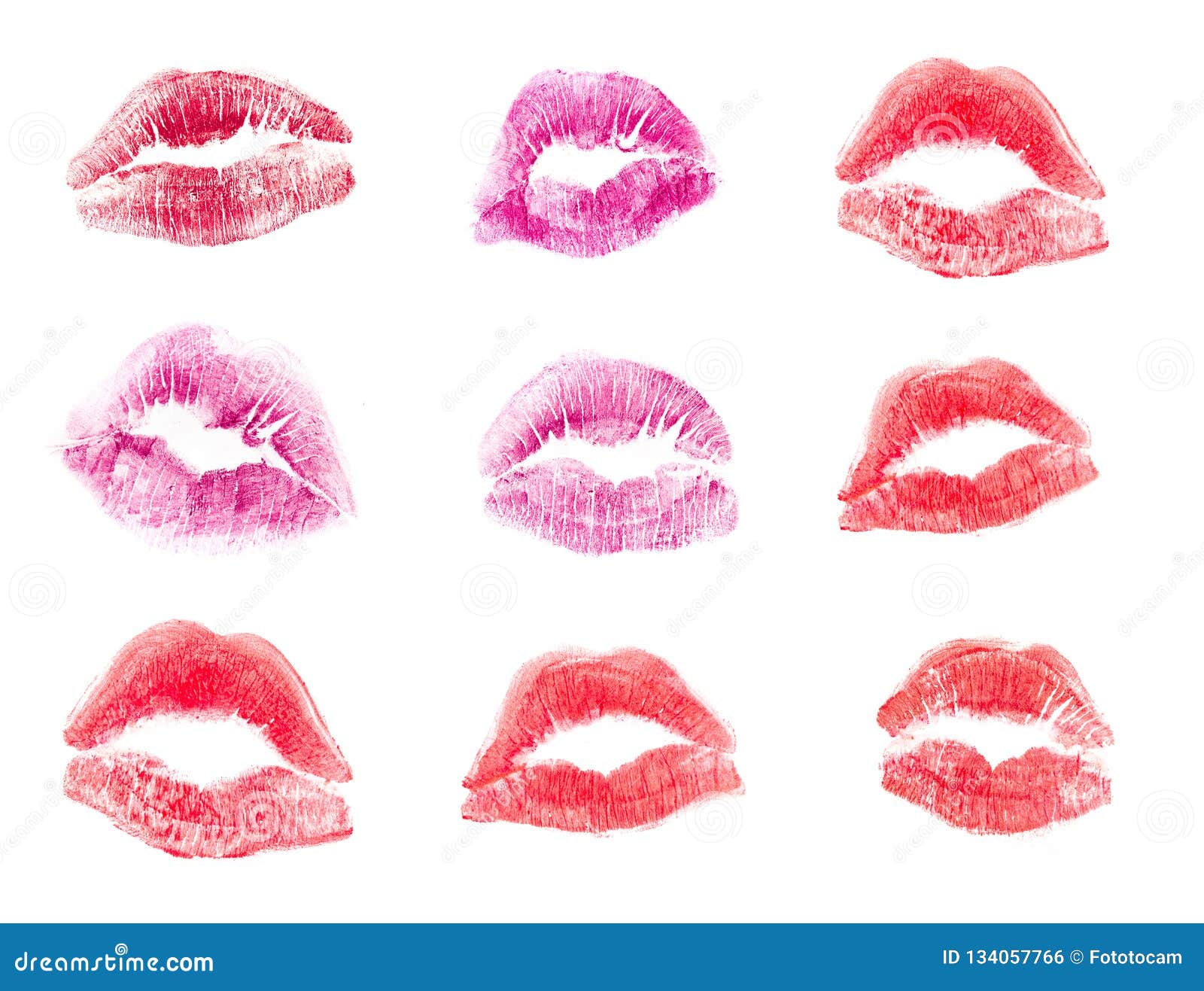 Lipstick Kiss And Smear Isolated On A White Background Stock Image 128526649