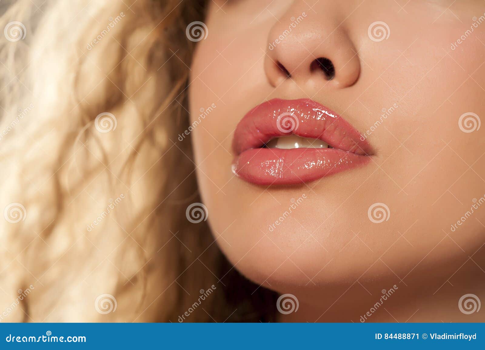 Female lips and nose stock image. Image of attractive - 84488871