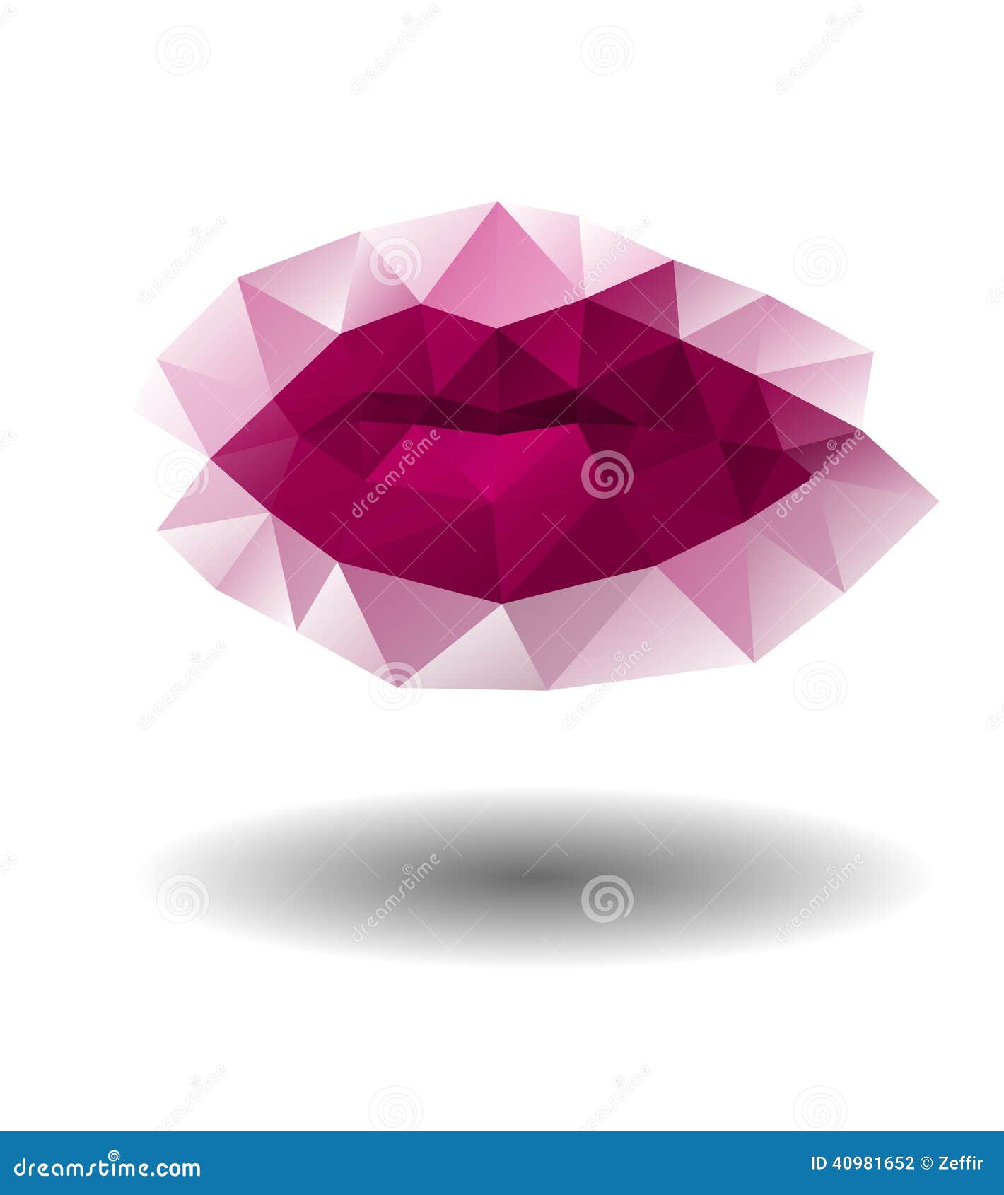 Female Lips with Triangles. Stock Vector - Illustration of geometric ...