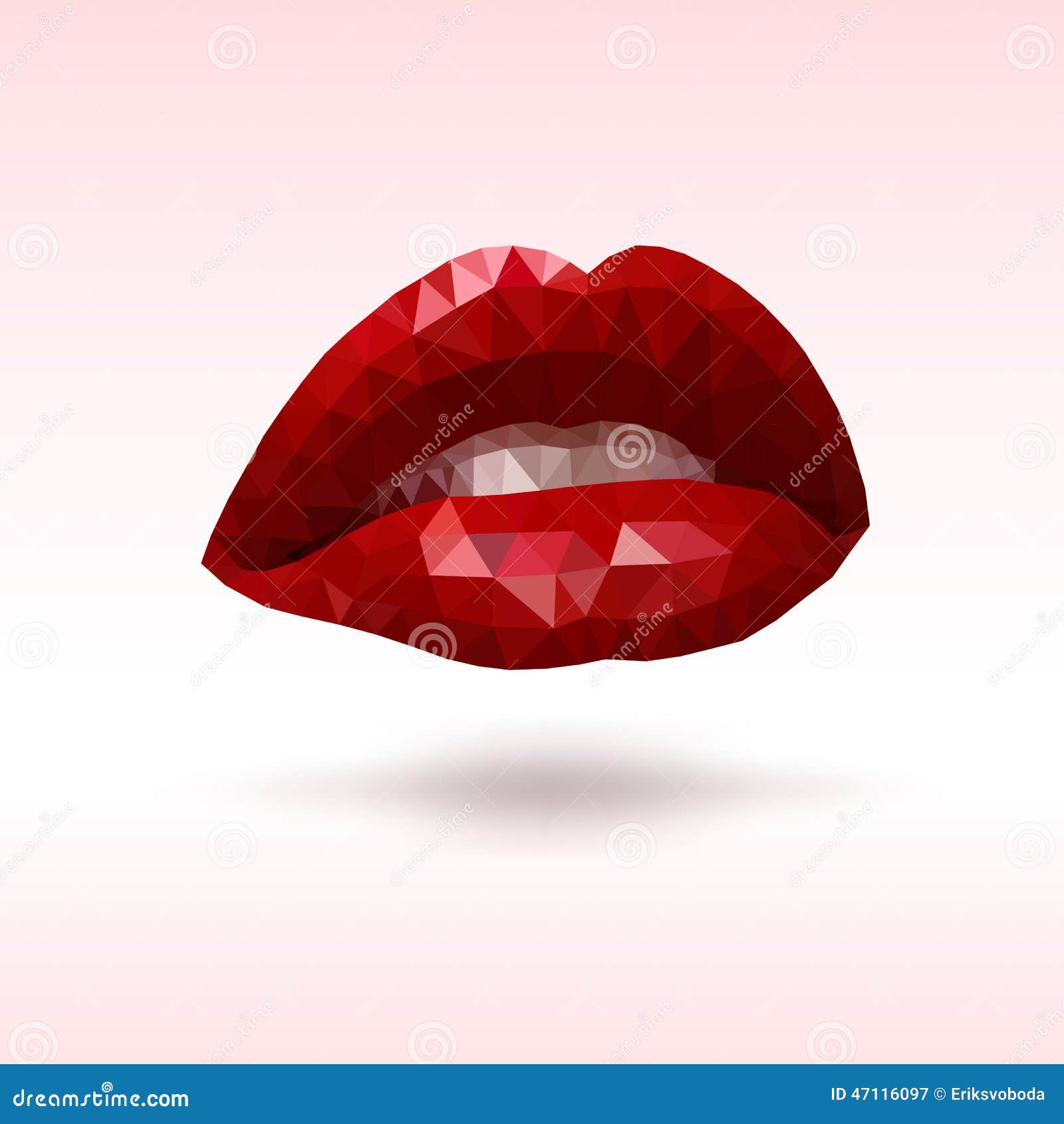 Female Lips With Triangles. Stock Vector - Image: 47116097