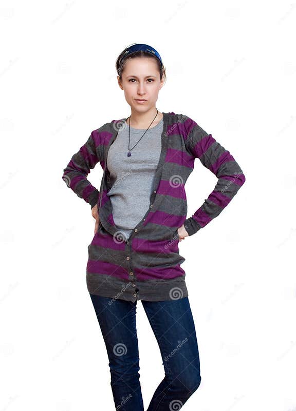 Female looking sceptically stock image. Image of gray - 14579479