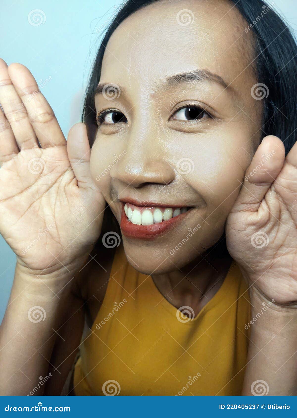A Female Making Funny Faces Stock Image - Image of females, emote ...