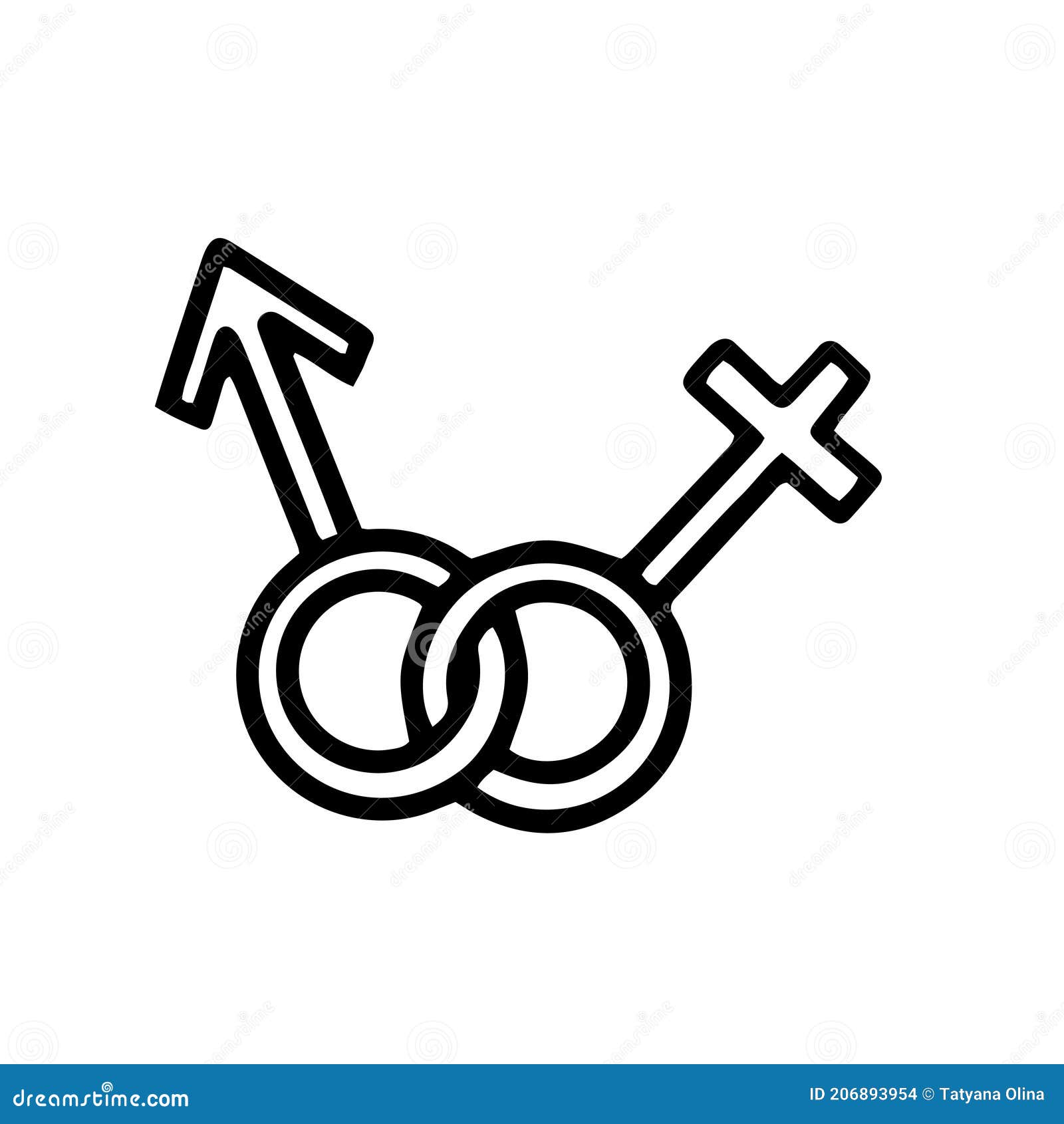 Female And Male Sex Icon Symbol Of Men And Women Stock Illustration