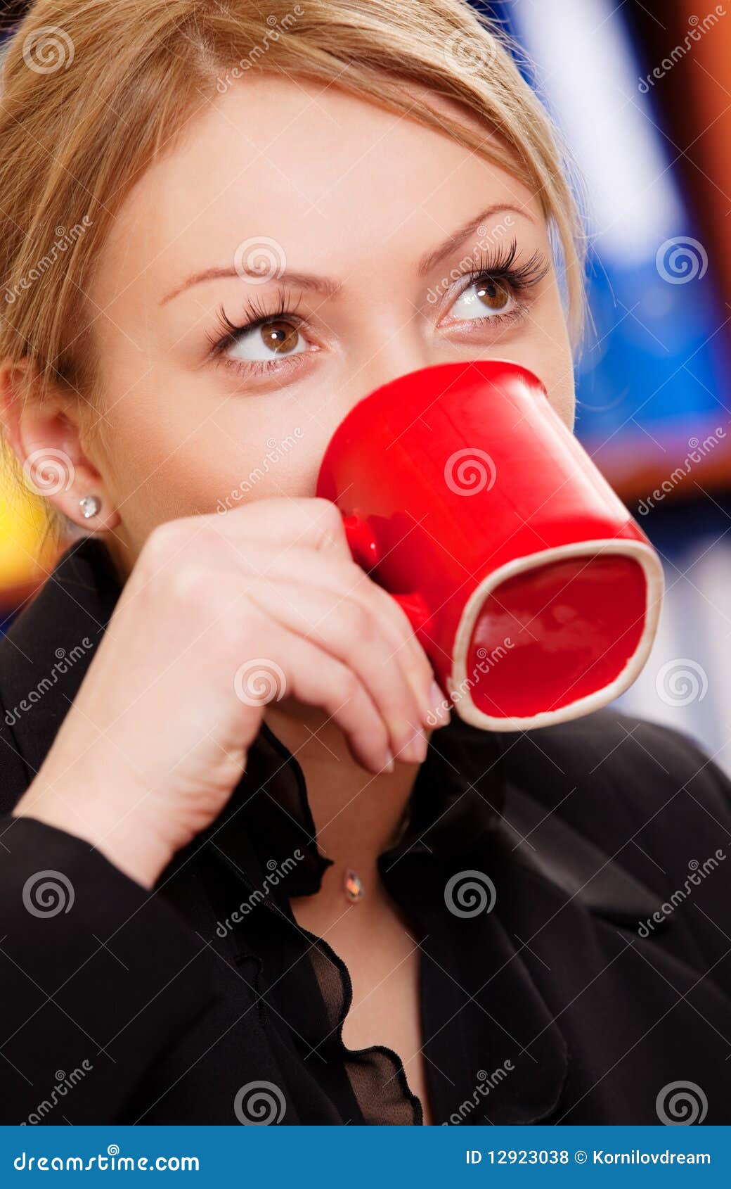 Female Manager with Coffee Cup Stock Photo - Image of businesswoman ...