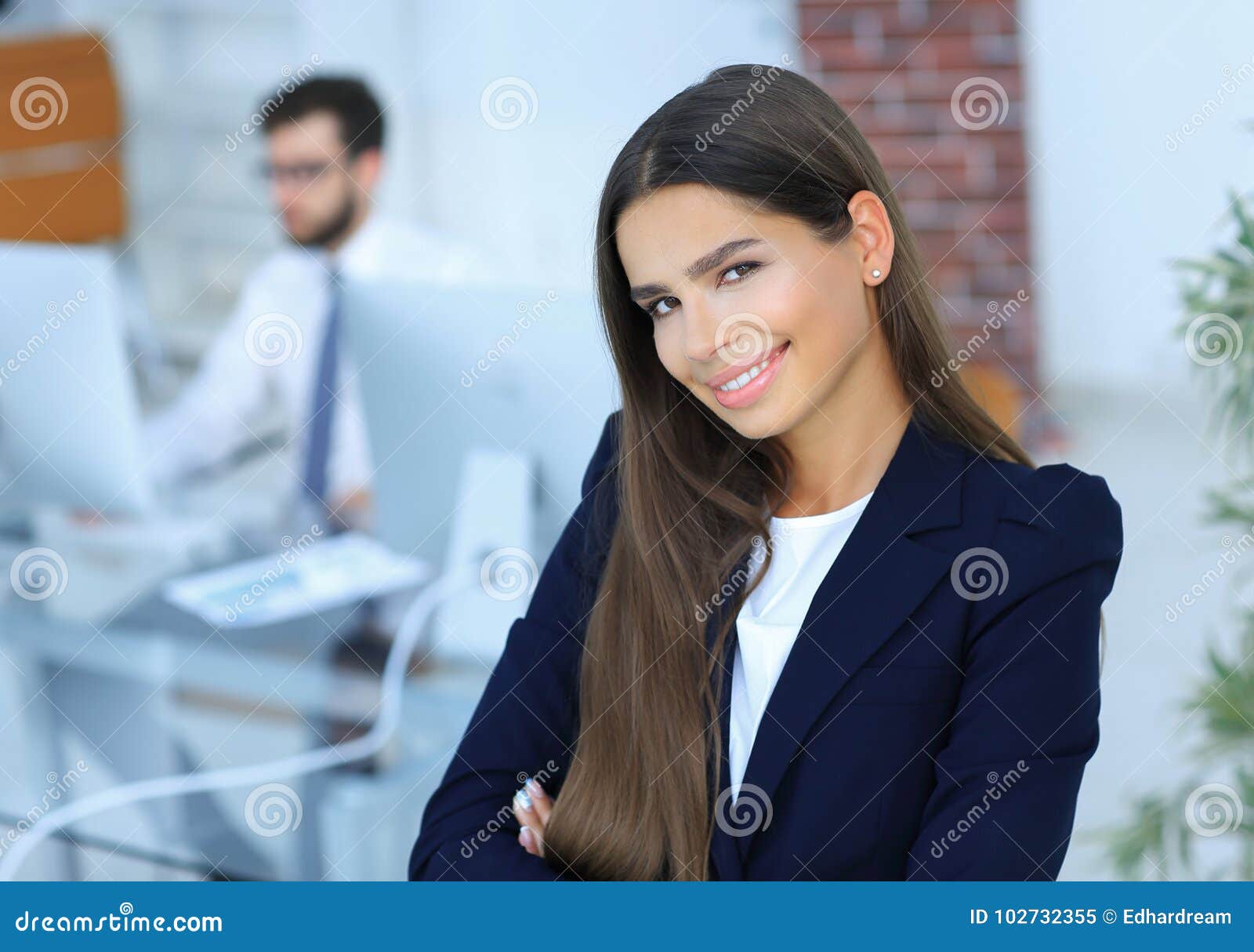 Female Manager in the Workplace Stock Image - Image of business, happy ...
