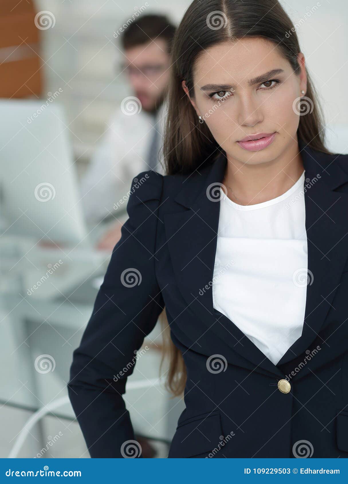 Female Manager in the Workplace Stock Image - Image of positive ...