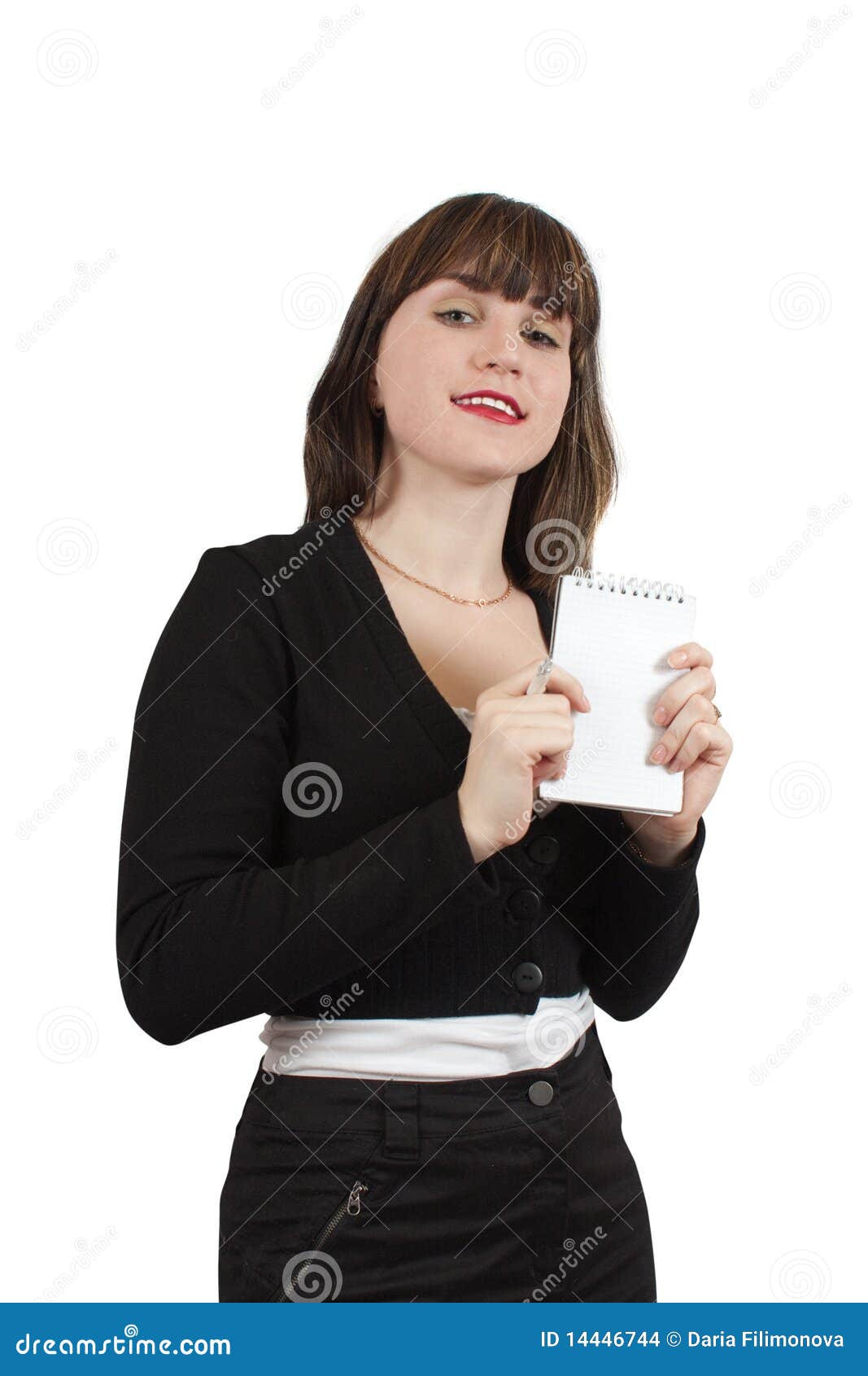 Female Manager Writing on a Notebook Stock Photo - Image of notebook ...