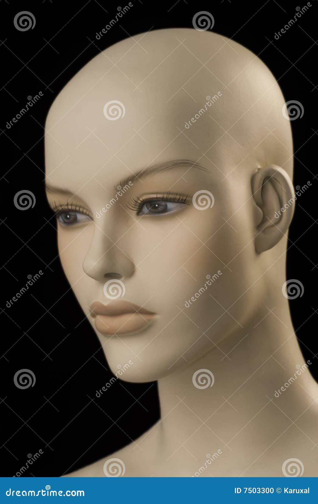 Female Mannequin Head With Braided Pigtails Hairstyle Decorated Beads ...