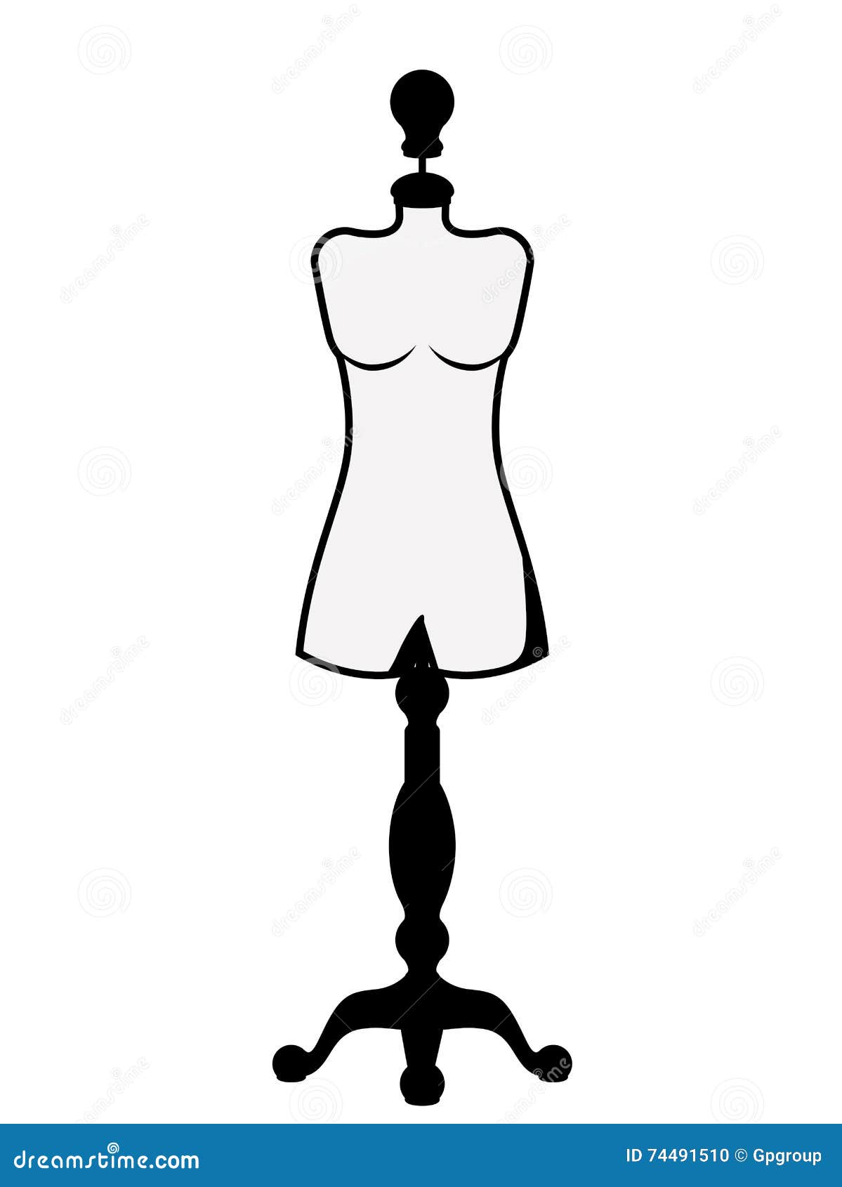 Female Mannequin Isolated Icon Design Stock Vector - Illustration of ...