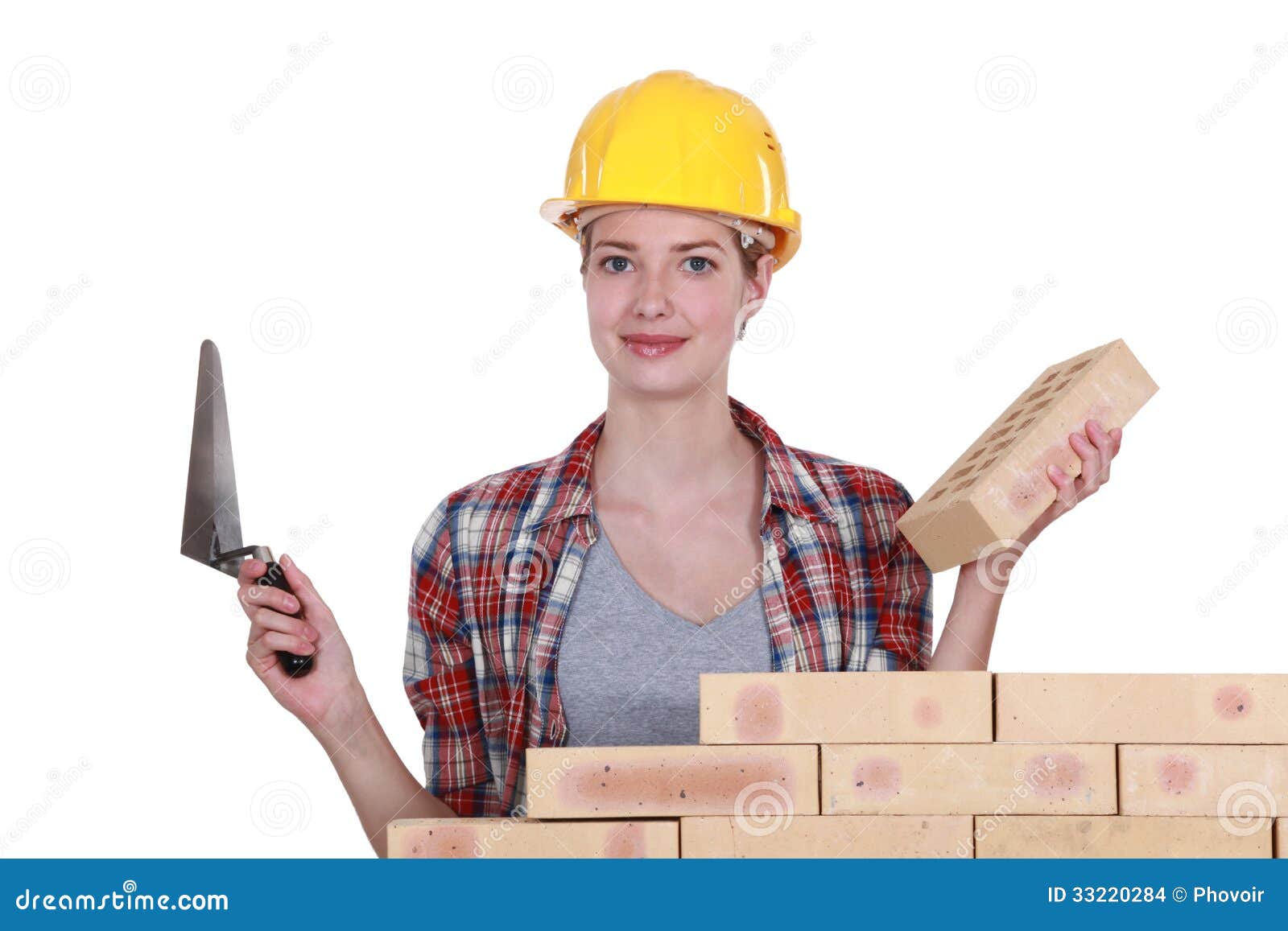 Female mason stock photo. Image of building, cavity, brick - 33220284
