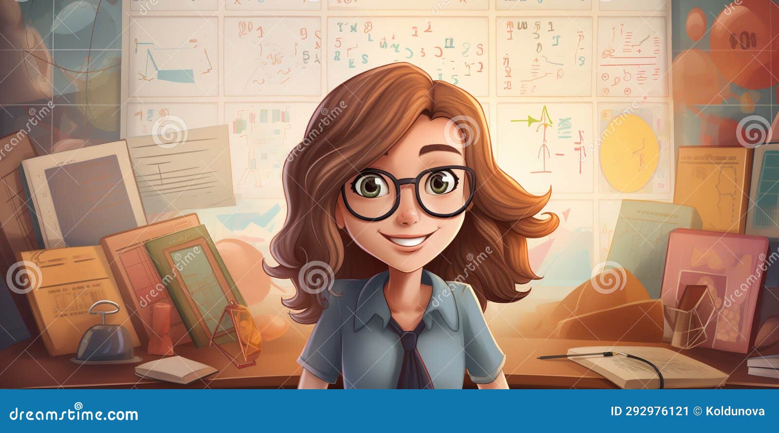 Female Mathematician , Concept of Mathematical Equations Stock Image ...